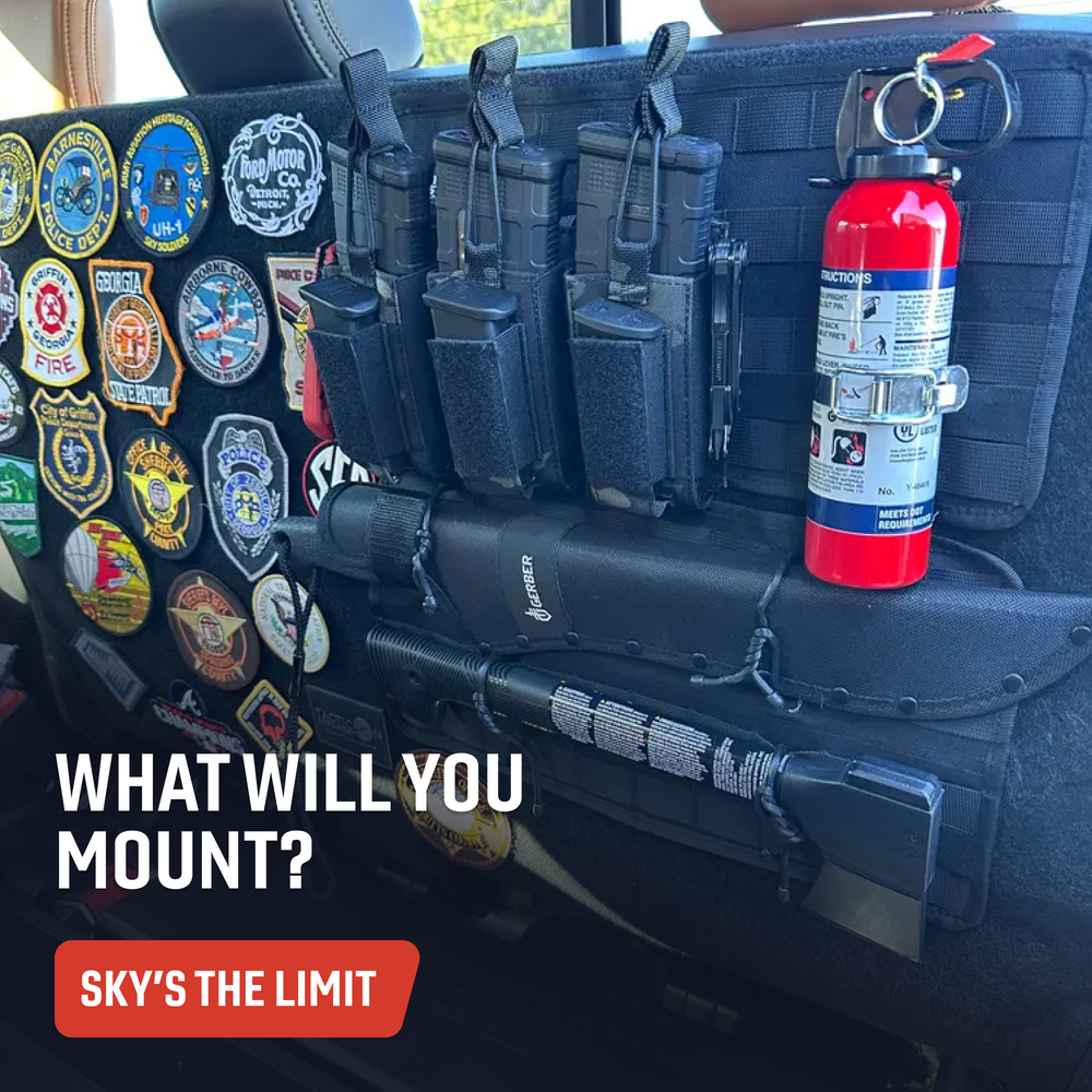 Velcro Tech Panel - Black | Large (8" x 15.5") - BuiltRight Industries