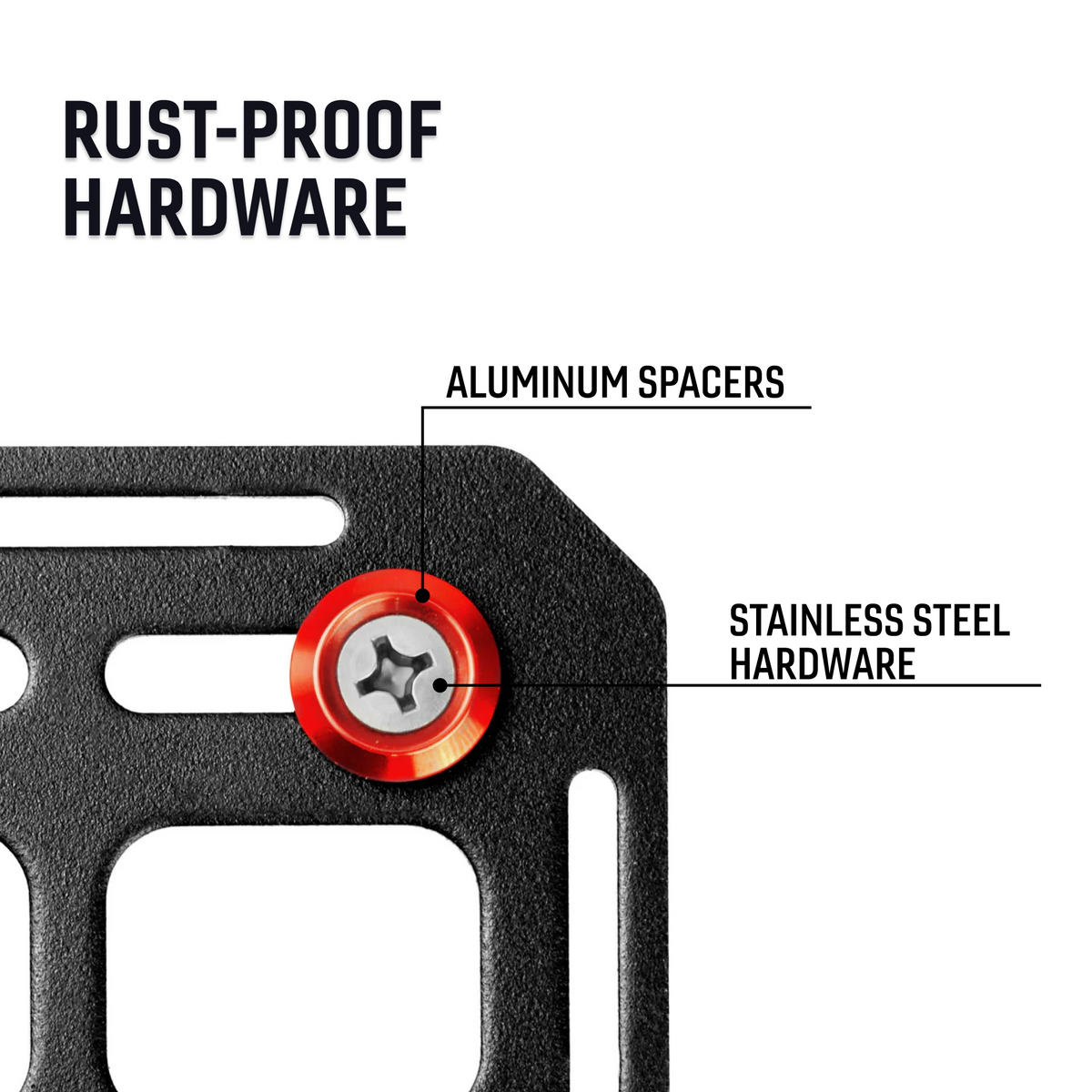 Tech Plate - 42pc Mounting Hardware Kit - Red - BuiltRight Industries