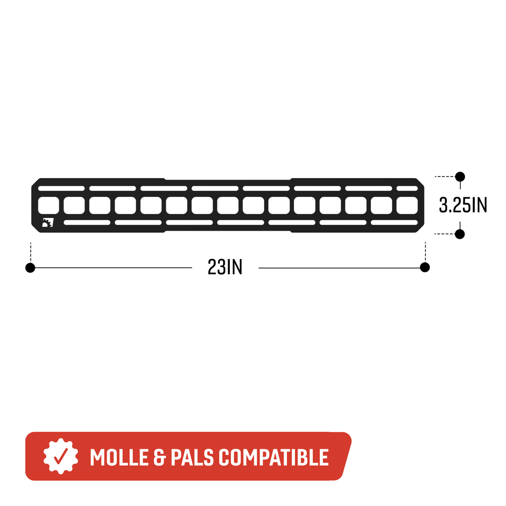 Tech Plate - 23.0"x3.0" | Universal MOLLE Mounting Panel - BuiltRight Industries