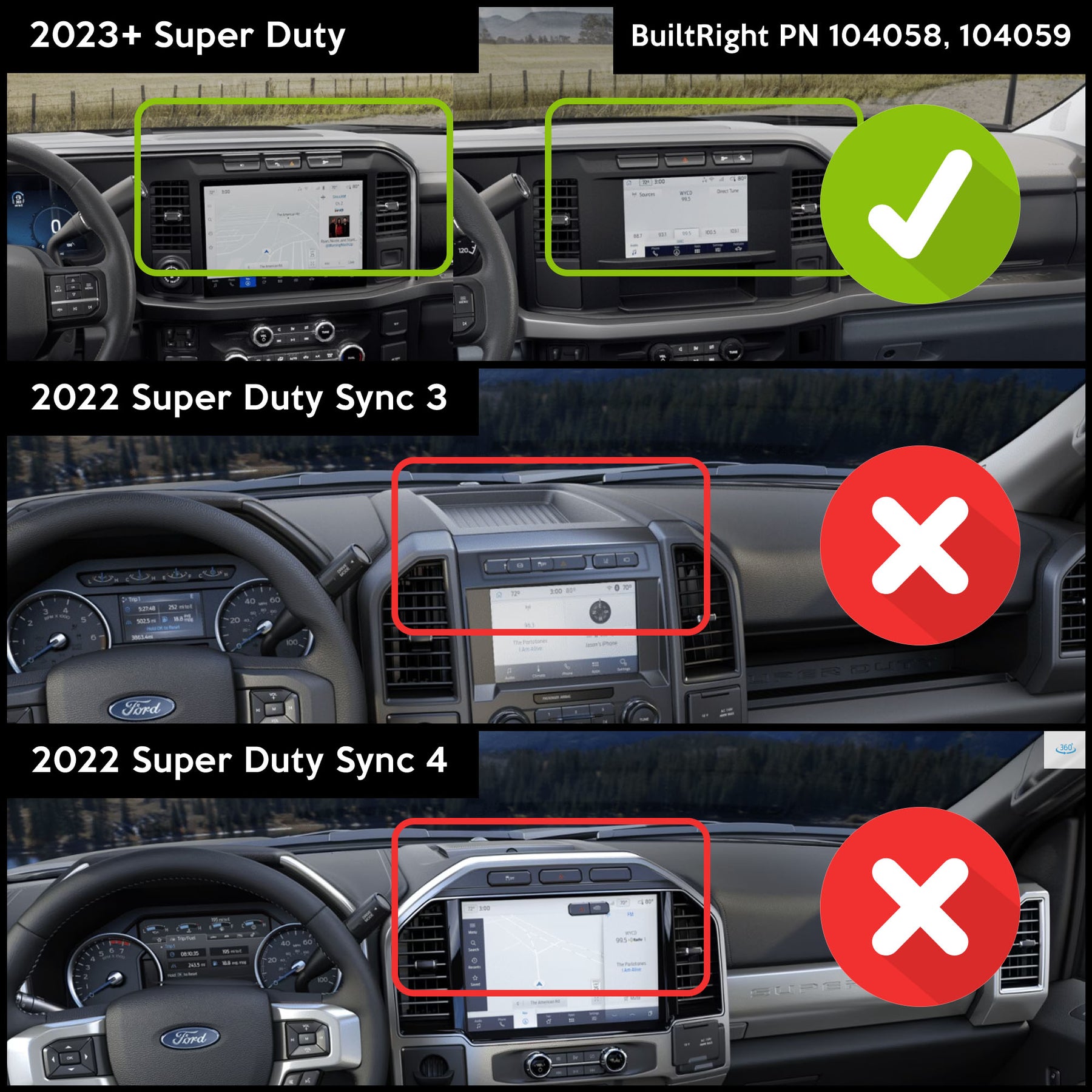 Dash Mount | Ford Super Duty F-250, F-350, F-450 2023+ - BuiltRight ...
