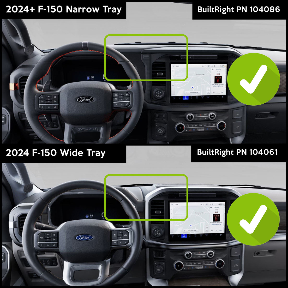 Dash Mount | Ford F-150 & Raptor (2024+) - BuiltRight Industries