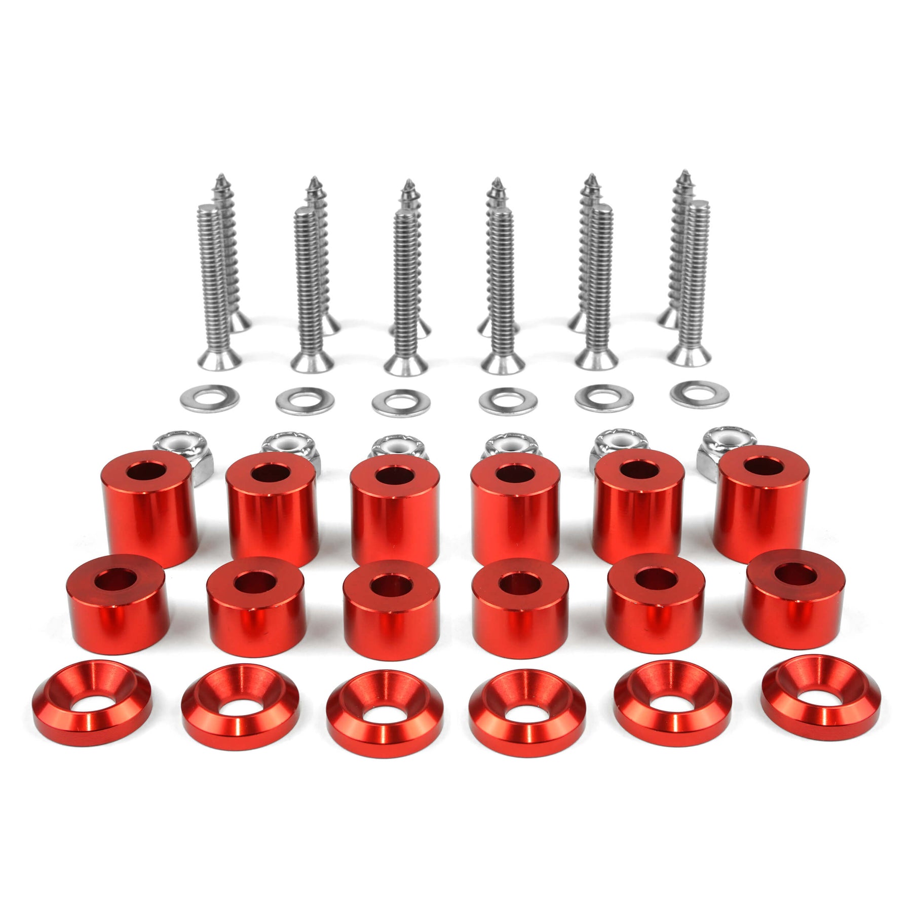 Tech Plate - 42pc Mounting Hardware Kit - Red - BuiltRight Industries